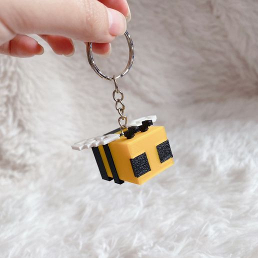 🐝 Minecraft Bee Keychain / keychain bee・ STL File for ・Cults