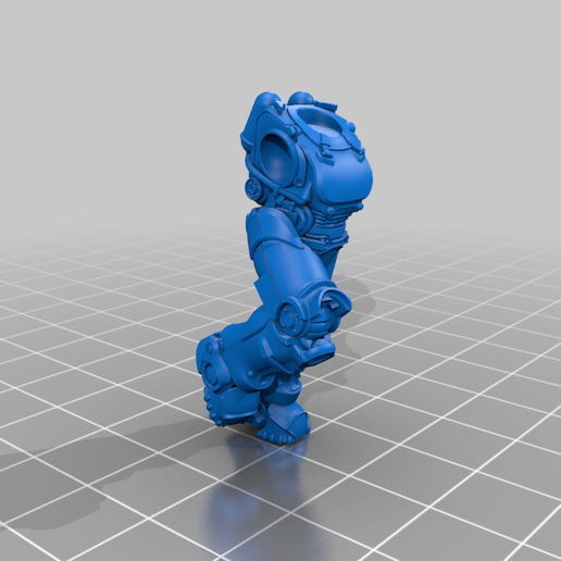 🔫 Fallout T51-b Power Armor Miniature Kit (No Weapons) Version 02・Free 3D File for ・Cults