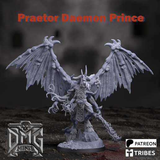 🤴 1KHijos Daemon Prince/Praetor・ 3D File for 3D printing・Cults