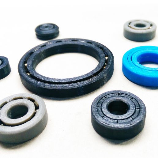 🔧 Parametric 3D Printed Steel Ball Bearings・ STL File for ・Cults