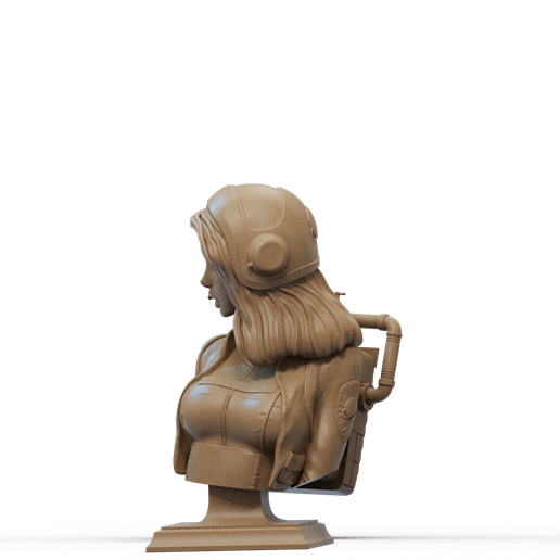 🧑‍🚀 Retro Pinup Astronaut bust 3D Print・ STL File for 3D printing・Cults