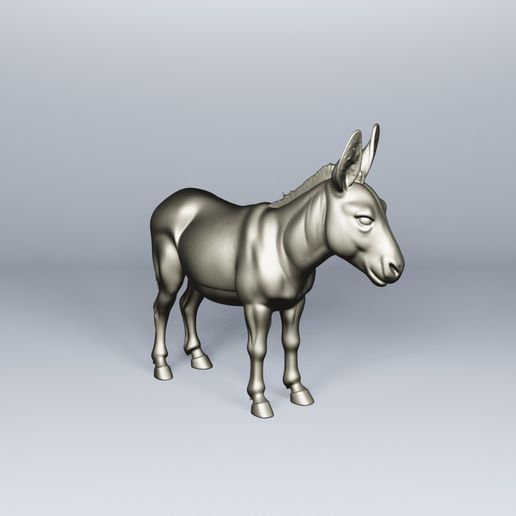 STL file Grazing Donkey STL – Realistic Eating Pose Farm 3D Print Model ...