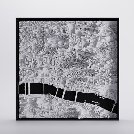 🏙️ 3D Model of City of London, 45x45・ STL File for 3D printing・Cults