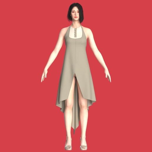 👗 Girls Cope Dress V10 | Marvelous / Clo3d / obj / fbx・ 3D File for 3D ...