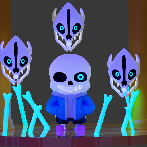 Archivo STL Sans (Undertale) 👾 (OBJ)・Objeto imprimible en 3D para ...