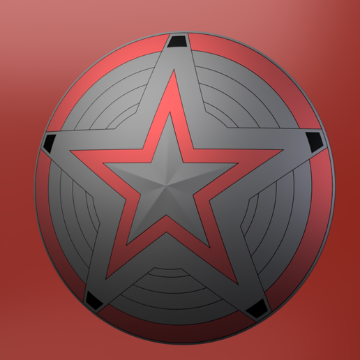 🛡️ Black Widow Red Guardian Shield・ STL File for ・Cults