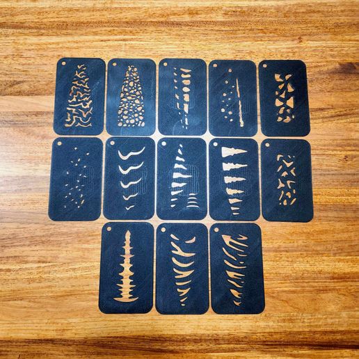 🎣 Stencil pack for fishing lure painting・ STL File for ・Cults