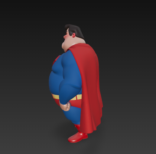 🦸‍♂️ Fat Superman・ STL File for 3D printing・Cults