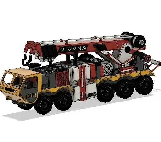 🚚 Yellow Heavy Recovery Truck(MMRS) with Movements・Free 3D File for ・Cults