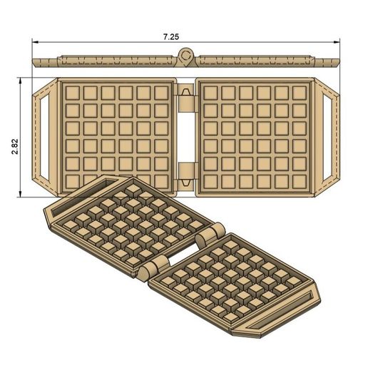 🟪 PRINT IN PLACE – SQUARE WAFFLE MAKER FOR SENSORY AND IMAGINATIVE PLAY ...