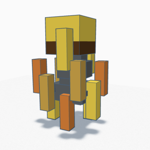 how to draw minecraft blaze