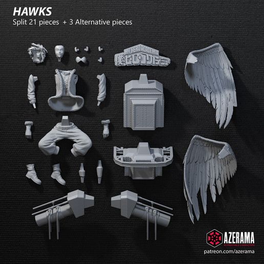🦅 Hawks STL Ready for 3D Printing・ 3D File for 3D printing・Cults