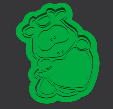 🐄 cow cutter with heart・ 3MF File for 3D printing・Cults