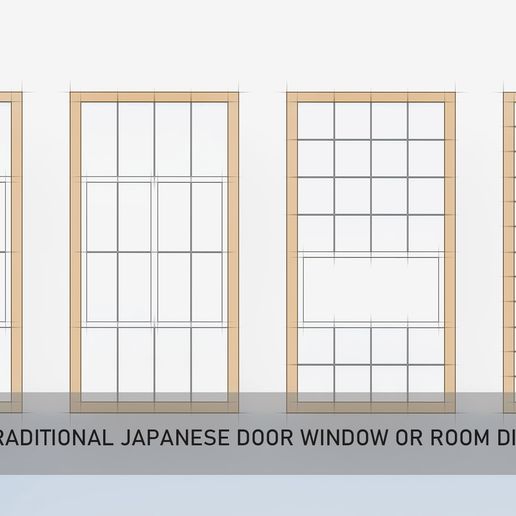🚪 Shoji- Traditional Japanese door window or room divider with ...