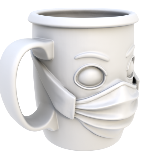 ☕ Mug medical mask・ 3D File for 3D printing・Cults
