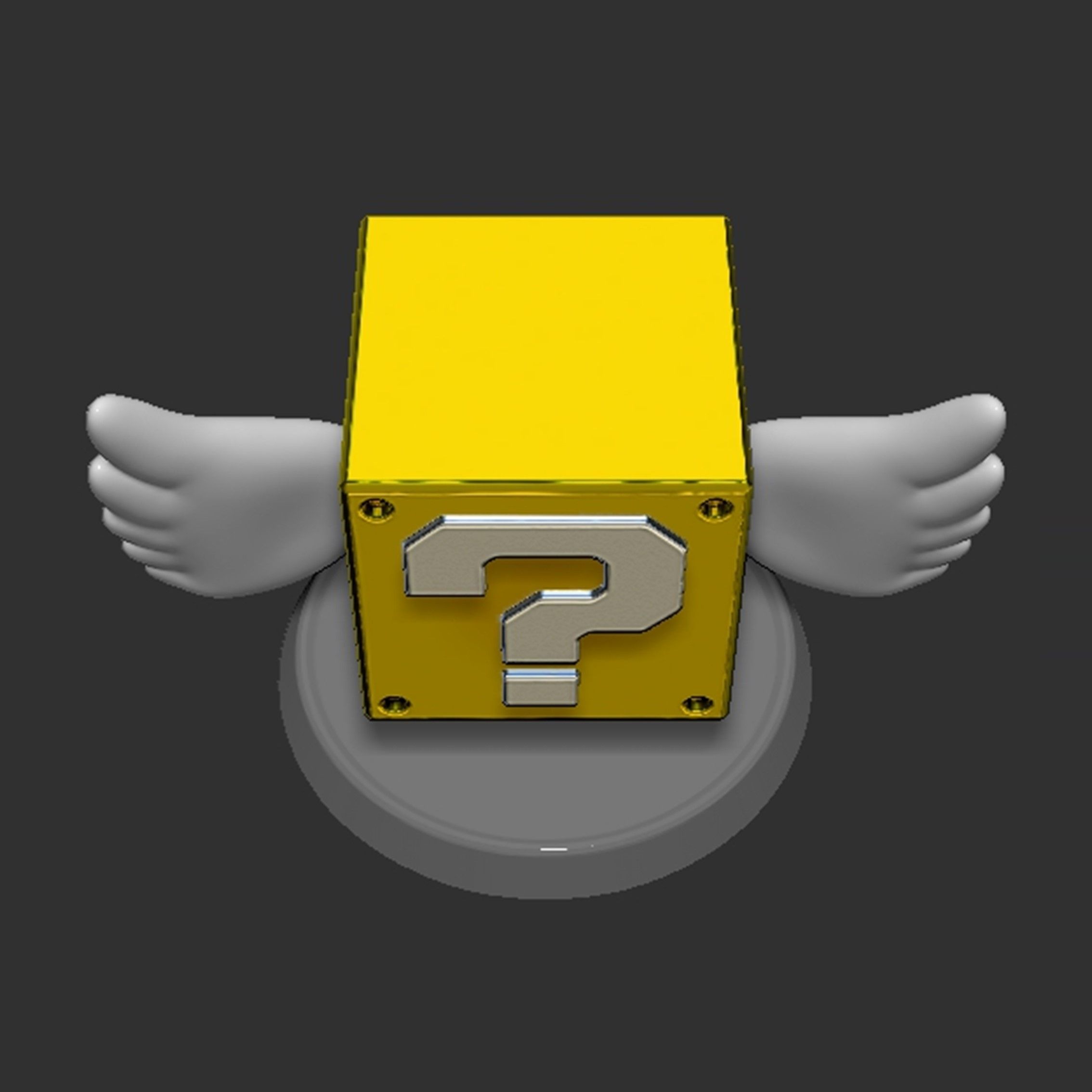Download STL file Mario Flying Question Block Based • Model to 3D print ...