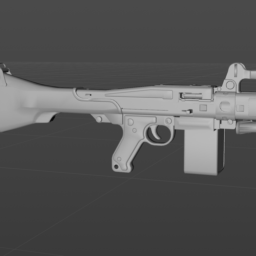 🔫 Spanish CETME "Ameli" light machine gun・ OBJ File for 3D printing・Cults