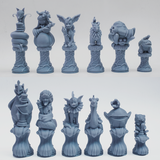🆕 NEW pokemon chess・Free 3D File for 3D printing・Cults