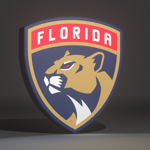 🪞 Lightbox Florida Panthers - LED Lampara・ 3MF File for 3D printing・Cults