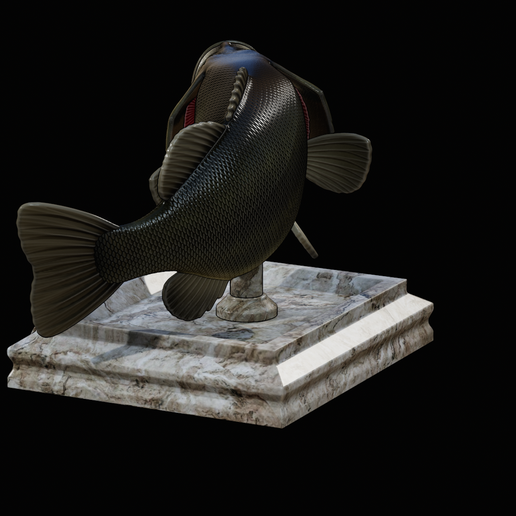 🐠 fish Largemouth Bass / Micropterus salmoides trophy statue detailed ...