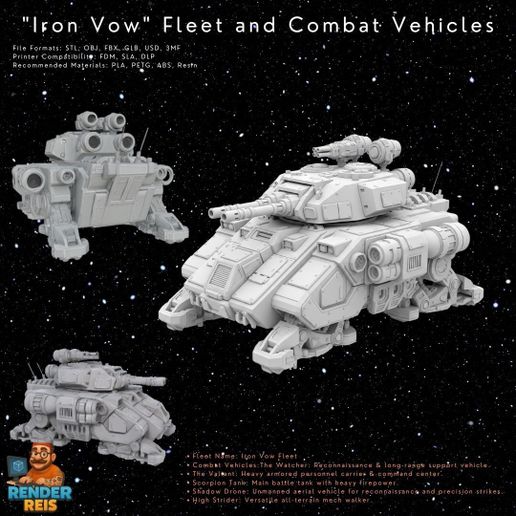 🪖 3D Printable Iron Oath 'Goliath' Heavy Assault Tank – Futuristic ...