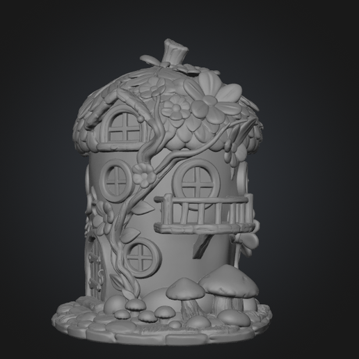 Whimsical Fairy Garden Cottage STL File 3D Printable - Cults3D 3D Model ...