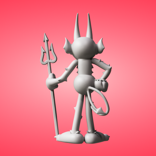 😈 The Devil - Lord of Inkwell Hell (Fan Art Cuphead)・ STL File for 3D ...