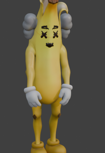 🍌 KAWS BANANIN (Fortnite) - X-Eyed Banana Bird | 3D Printable STL ...