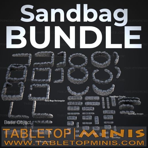 🎲 Sandbag Bundle・ 3D File for 3D printing・Cults