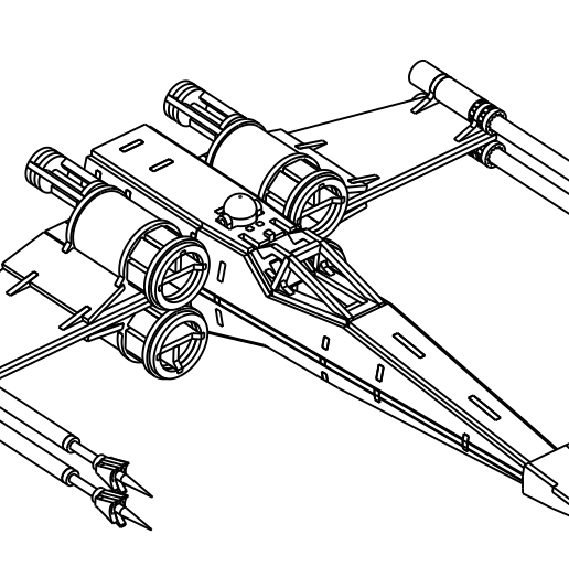 x wing starfighter coloring pages