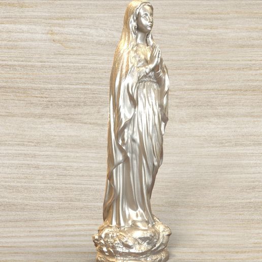 🗿 Mary_Virgin_Statue・ STL File for 3D printing・Cults