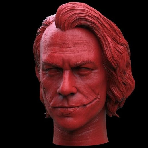 🃏 Joker- Heath Ledger Head・ STL File for ・Cults