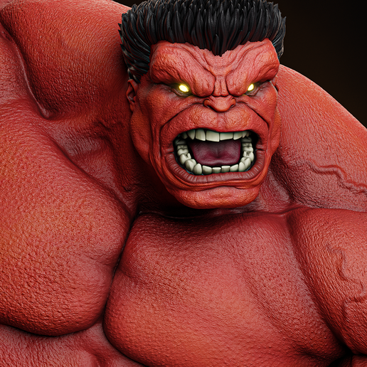 👤 Red Hulk - Bust・ 3D File for 3D printing・Cults