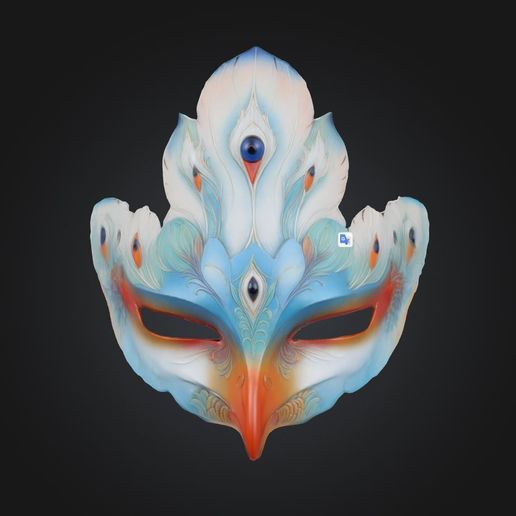 🦢 Masquerade Swan Mask - Prom Animal Swan Bird Embroidered Mask 3D ...