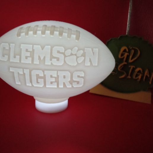 STL file Clemson Tigers Ver 1 3D FOOTBALL TEALIGHT 🏈 ・3D printing model ...