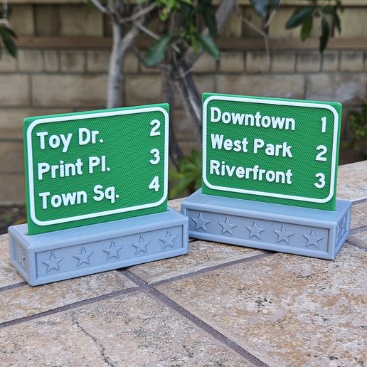 🛣️ Highway Sign・ STL File for 3D printing・Cults