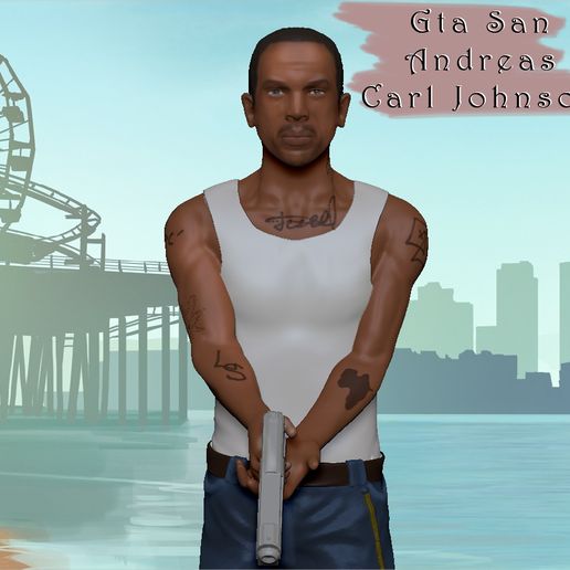 🗿 Carl Johnson. GTA: San Andreas・ 3D File for ・Cults