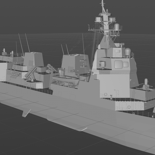 🚢 Japanese DD-120 Shiranui destroyer 3D model material・ OBJ File for 3D ...