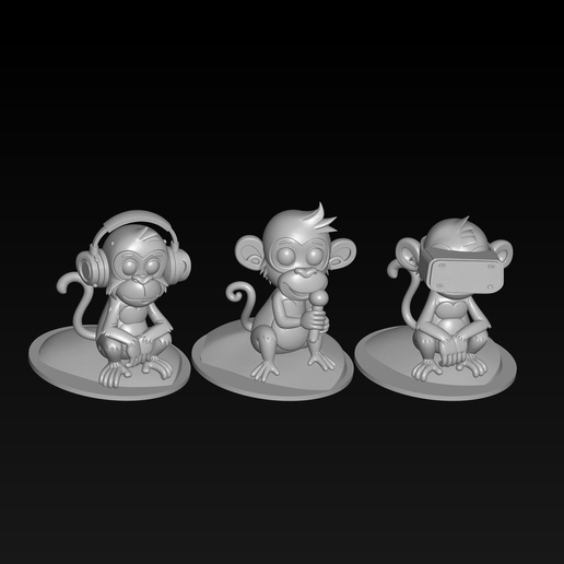 🗿 THREE WISE MONKEYS・ STL File for 3D printing・Cults