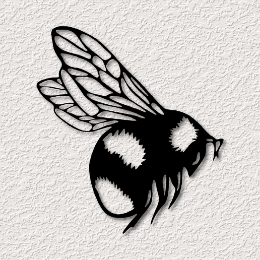 🎨 Realistic BumbleBee wall art bumble bee wall decor 2d art insect・ STL ...