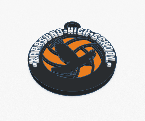 STL file KARASUNO HIGH SCHOOL keychain 🏫 ・3D print design to download・Cults