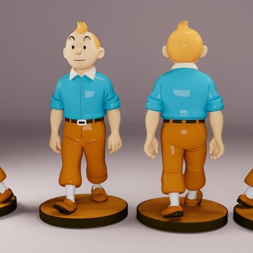 👾 Tintin - Figurine・ STL File for 3D printing・Cults