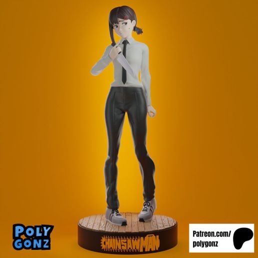 🪚 Kobeni Higashiyama - Chainsaw man・Archivo 3D para Impresión 3D・Cults