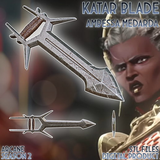 🔫 Ambessa Medarda Katar Cosplay Blade Arcane League Of Legends・ 3D File for 3D printing・Cults