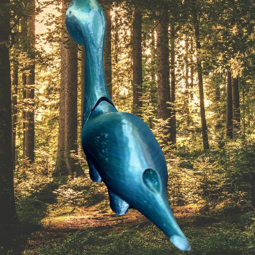 🦖 Long Neck Dinosaur Mini Bic Buddy・Free 3D File for ・Cults