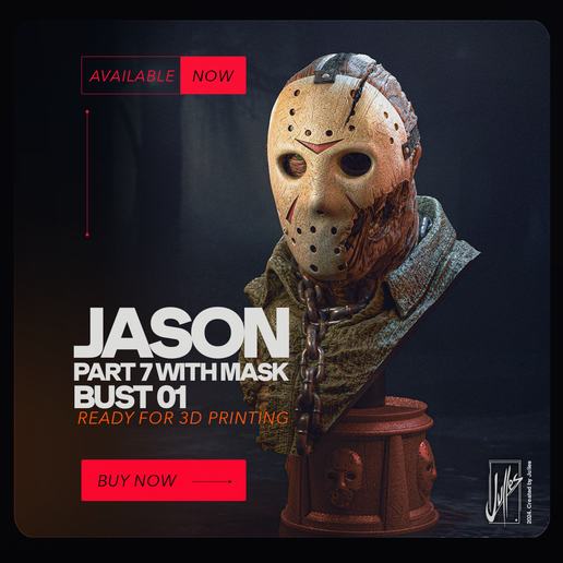 👤 Jason Part 7 with mask Bust01 3D print model・ 3D File for 3D printing ...