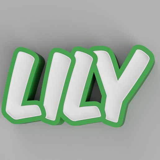 3D file NAMELED LILY - LED LAMP WITH NAME 🔦 ・3D printing idea to ...
