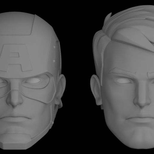STL file CAPTAIN AMERICA (STEVE ROGERS) HEAD SCULPT 🦸 ・Design to ...
