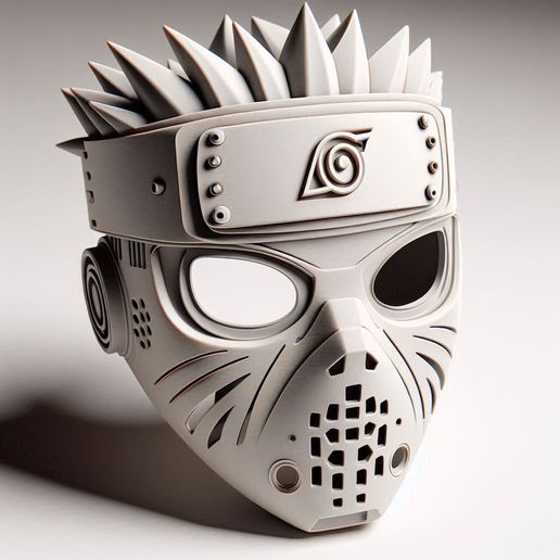 🥷 Máscara estilo Naruto・Archivo STL para Impresión 3D・Cults