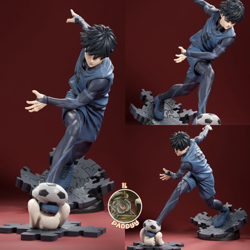 🔒 Yoichi Isagi - Blue Lock・ 3D File for ・Cults